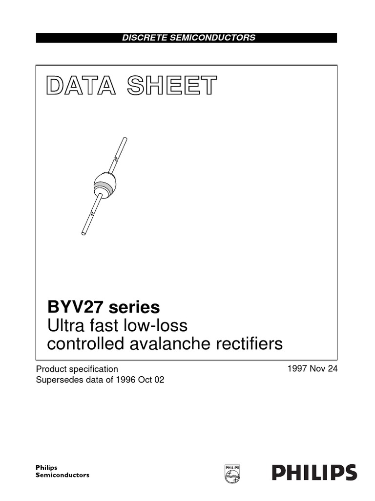 Data Sheet: BYV27 Series | PDF | Diode | Rectifier