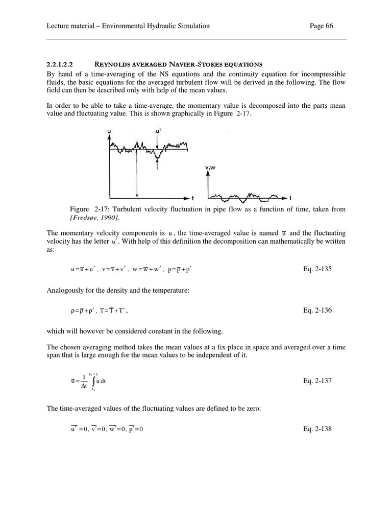 Reynolds-Averaged Navier-Stokes Equations | PDF | Fluid Dynamics ...