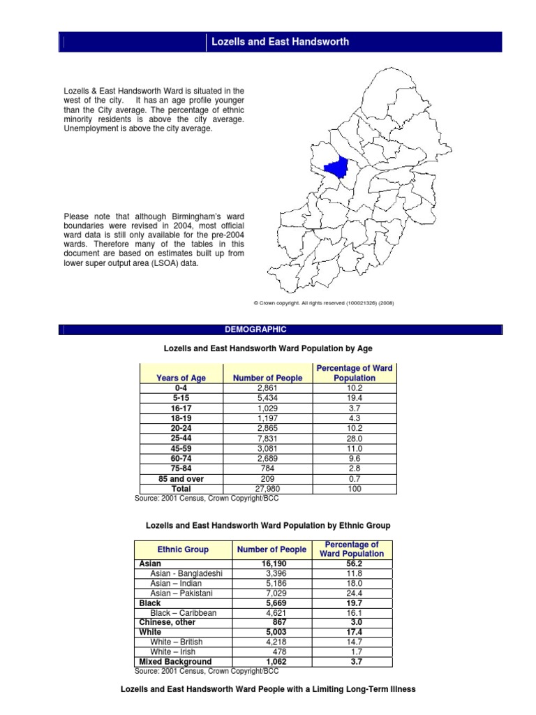 Lozells and East Handsworth | PDF | Household | Race And Ethnicity In ...