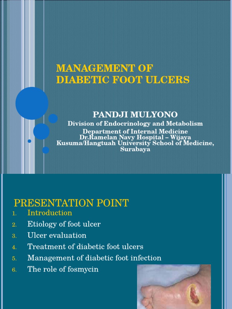 Management of Diabetic Foot Ulcers: Pandji Mulyono | Download Free PDF | Ischemia | Methicillin ...