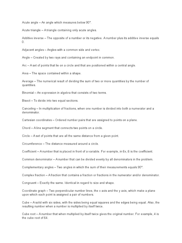 Acute Angle | Download Free PDF | Fraction (Mathematics) | Numbers