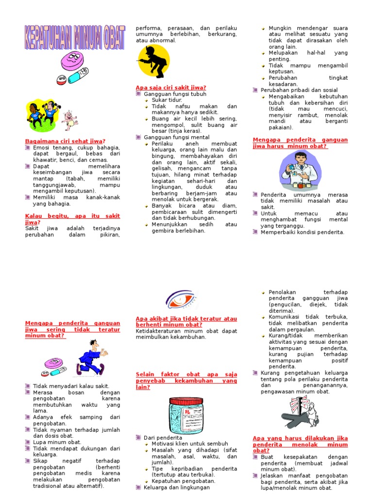 Leaflet Kepatuhan Minum Obat | PDF