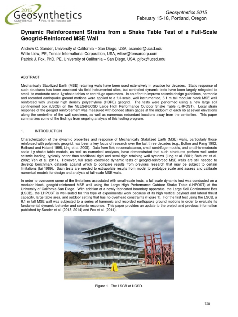 Geosynthetics 2015 Conference Paper | Download Free PDF | Deformation ...