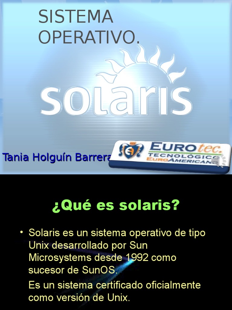 Sistema Operativo Solaris | PDF | Ingeniería Informática | Arquitectura ...