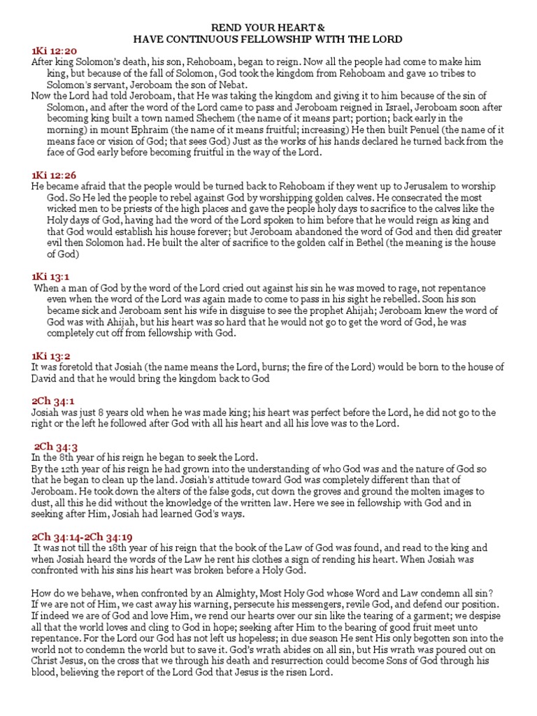 Rend Your Heart | PDF | Hebrew Language Names | Religious Texts