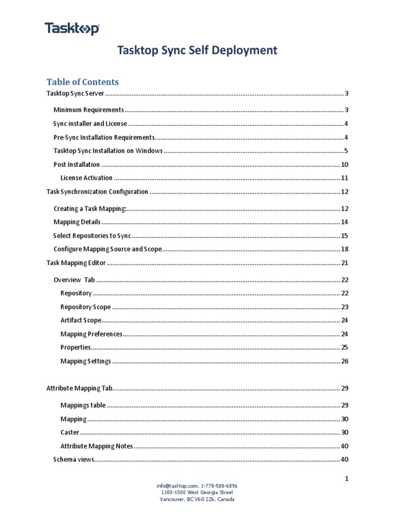 Tasktop Sync - Quick Start Guide | PDF | Installation (Computer Programs) | Hyperlink