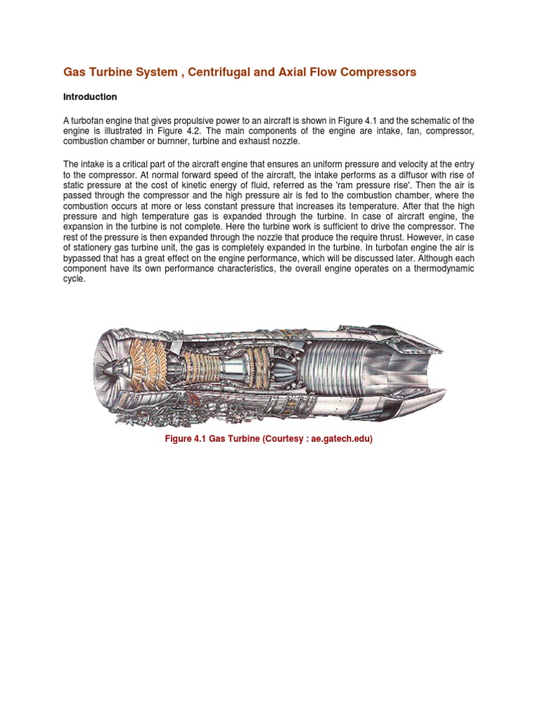 Gas Turbine System & Propulsion | PDF | Gas Compressor | Turbomachinery