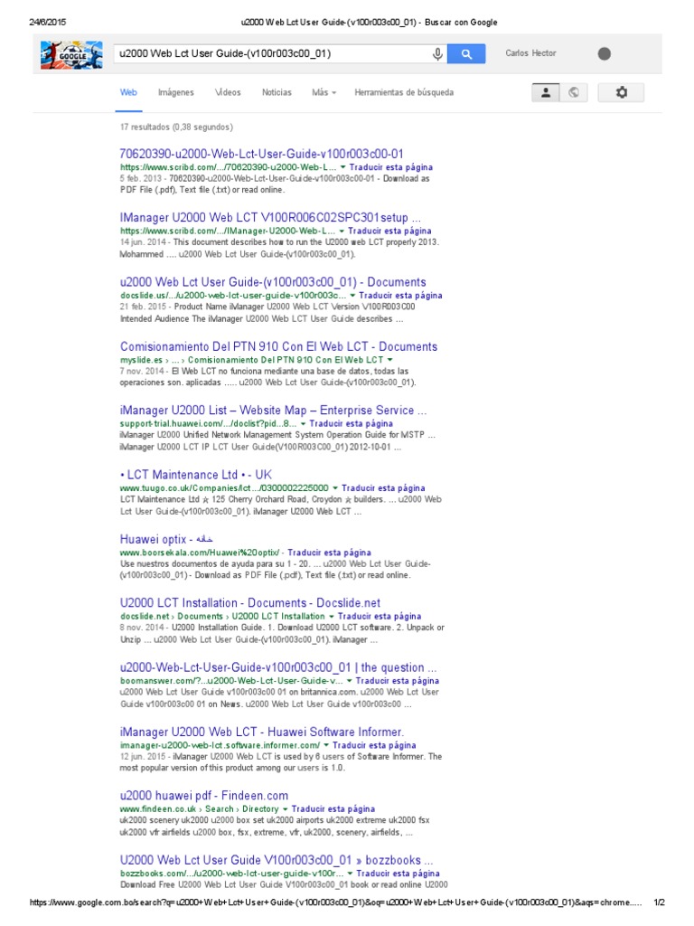 Guía de Usuario U2000 Web LCT V100R003 | PDF | Servicios en línea ...