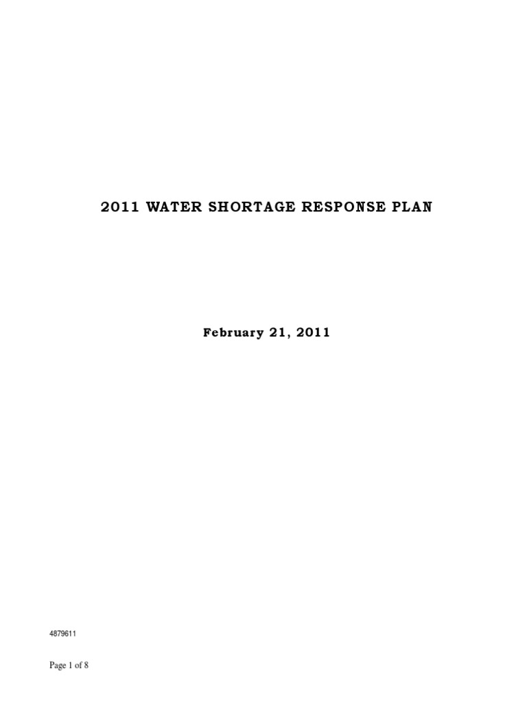 Water Shortage Response Plan | PDF | Lawn | Golf Course