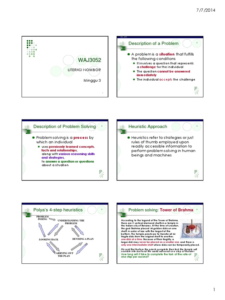 Problem Solving (Compatibility Mode) PDF | PDF | Heuristic | Cognitive Science