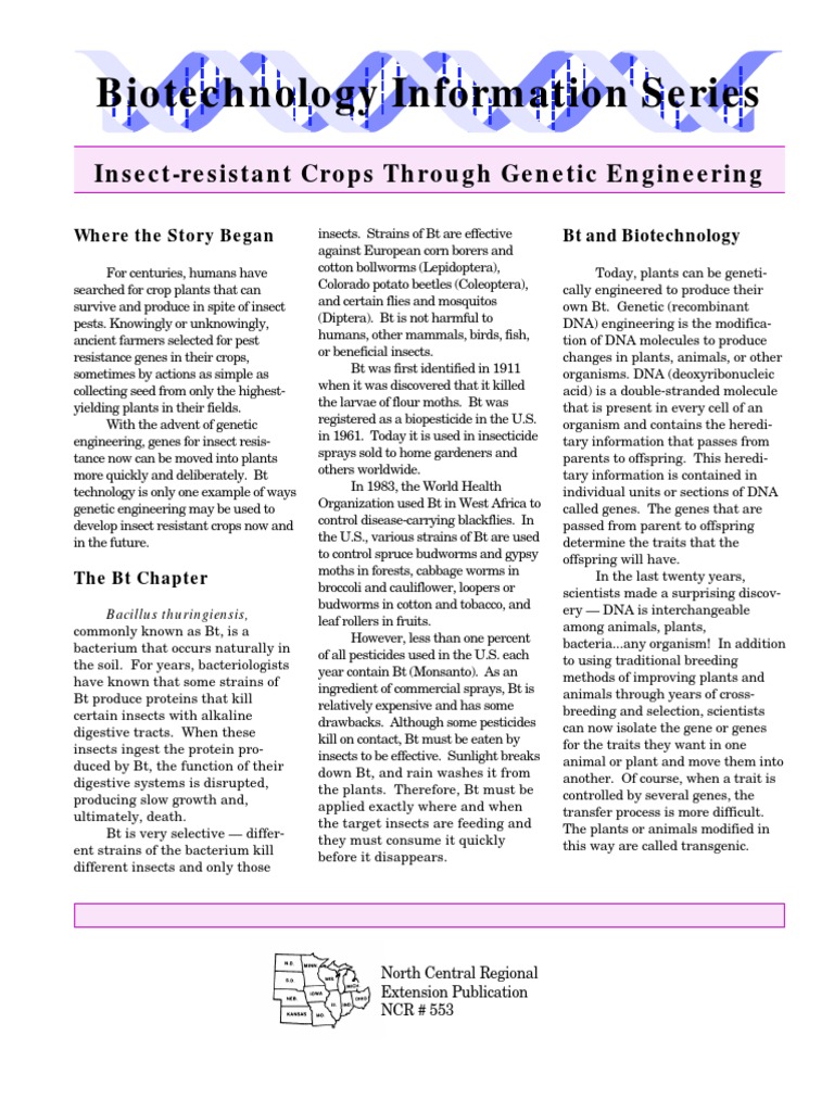 Insect-Resistant Crops Through Genetic Engineering | PDF | Genetically ...