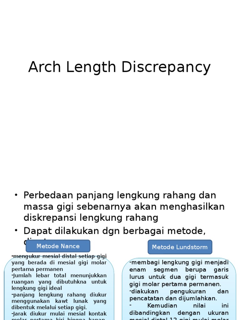 Arch Length Discrepancy | PDF