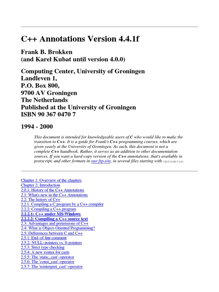 C Annotation | PDF | Class (Computer Programming) | Inheritance (Object ...