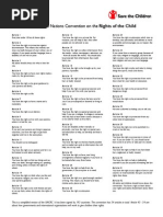 Summary of UNCRC Rights for Children | PDF | Rights | Children's Rights