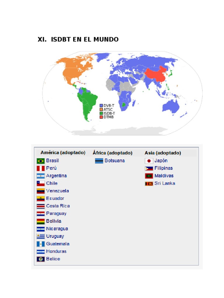 Estándar Isdb T | PDF | Televisión digital | Televisión de alta definición
