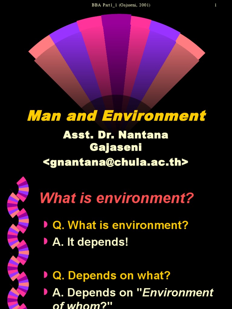 Man and Environment: Asst. Dr. Nantana Gajaseni | PDF | Biology ...