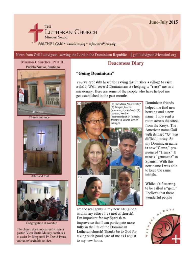 June July 2015 Newsletter PDF | PDF | Protestant Denominational ...