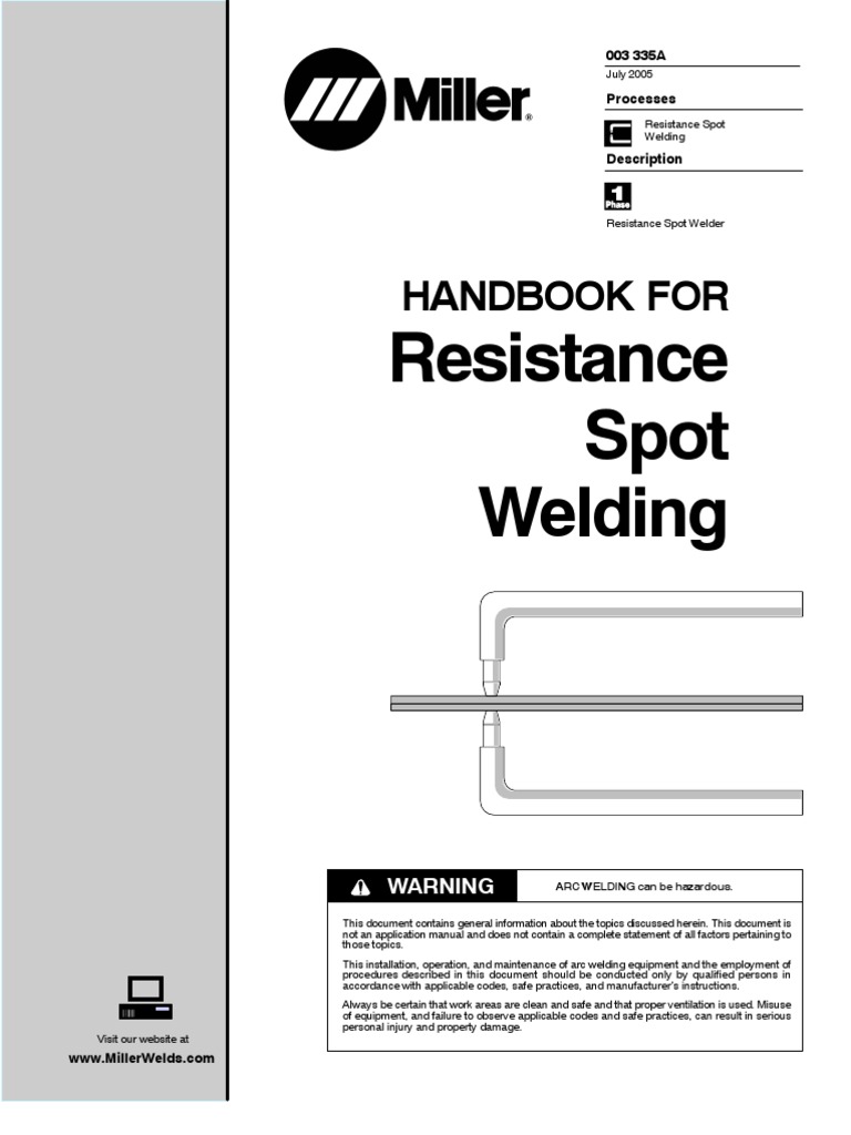 Handbook For Resistance Spot Welding | PDF | Electric Current | Welding