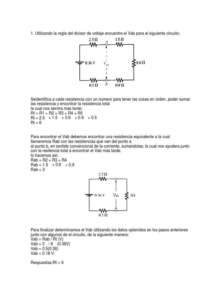 Ejercicios Resuelto Circuitos Electricos | PDF