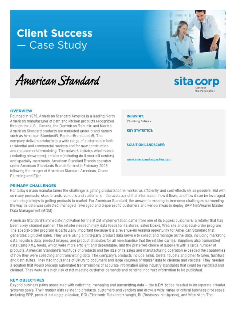 Sita Corp American Standard Casestudy | PDF | Electronic Data ...