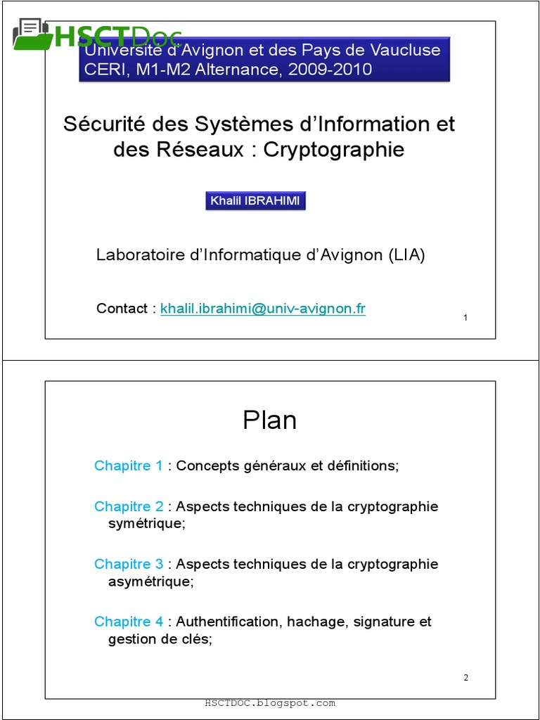 Cours Crypto | PDF | Cryptographie | Cryptage