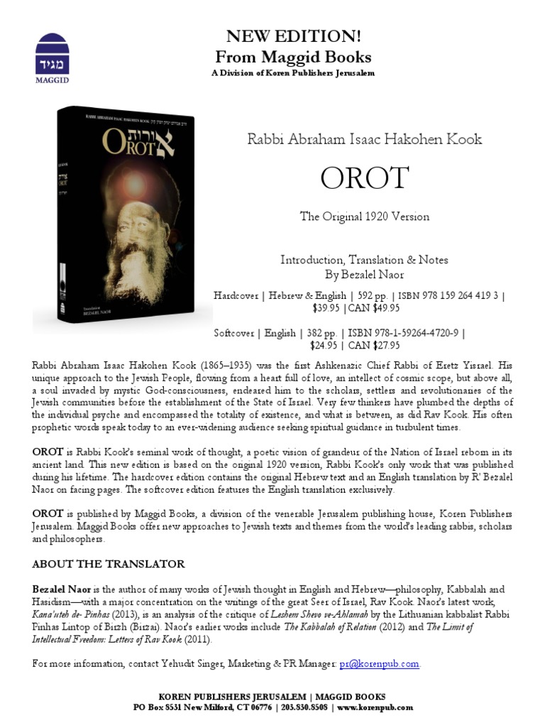 Rabbi Kook: OROT | PDF