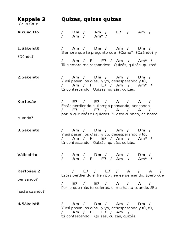 Quizas, Quizas Quizas | PDF | Ocio | Deportes