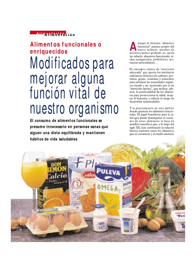 Alimentos Funcionales o Enriquecidos | PDF | Comida funcional | Antioxidante