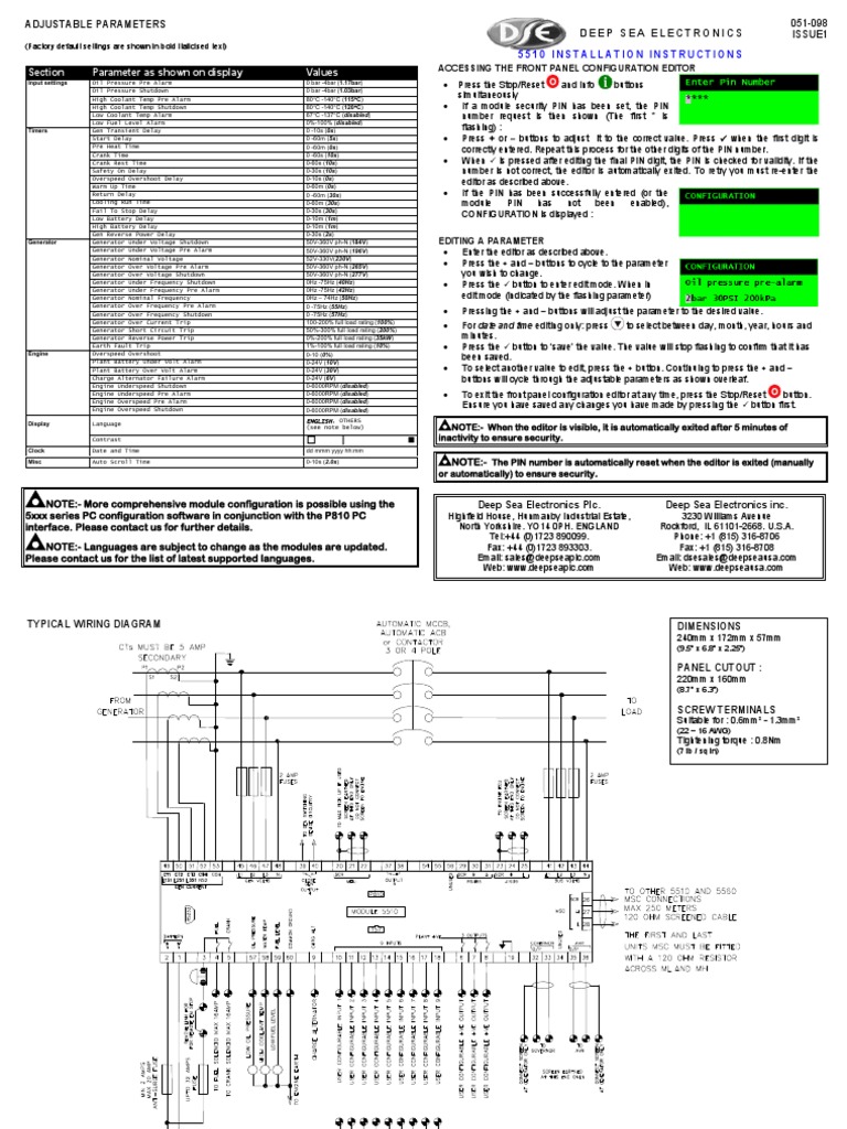 5510 Instruction Manual | PDF | Electric Generator | Battery (Electricity)