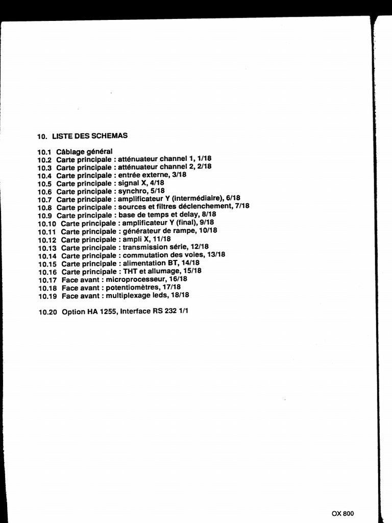 Esquemas de Osciloscopio Metrix Ox800 | PDF
