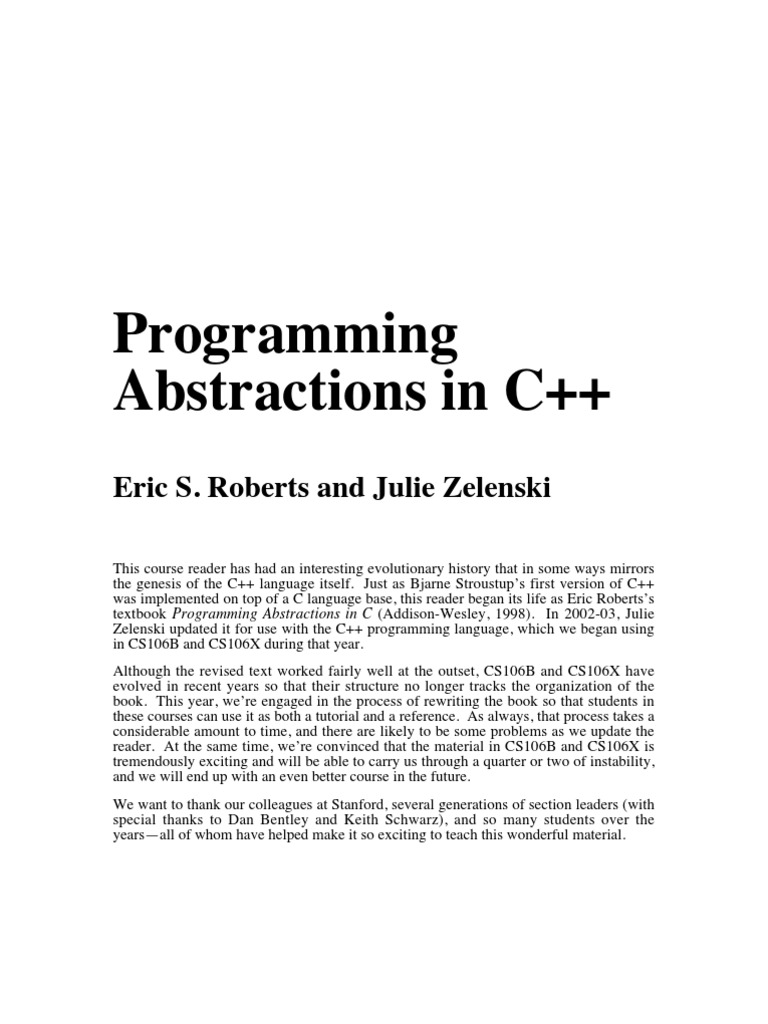 Programming Abstractions In C Pdf Data Type Variable Computer 0750