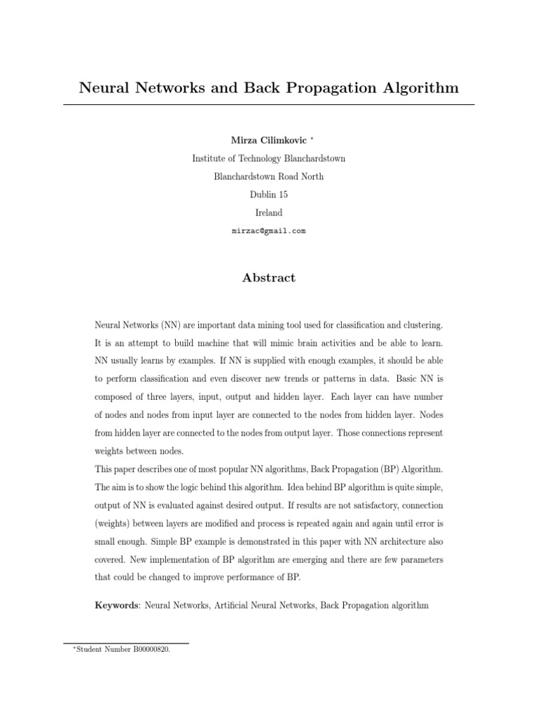 Neural Networks | PDF