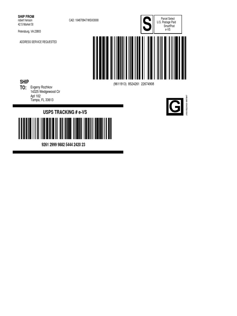 USPS Shipping Label Details | PDF