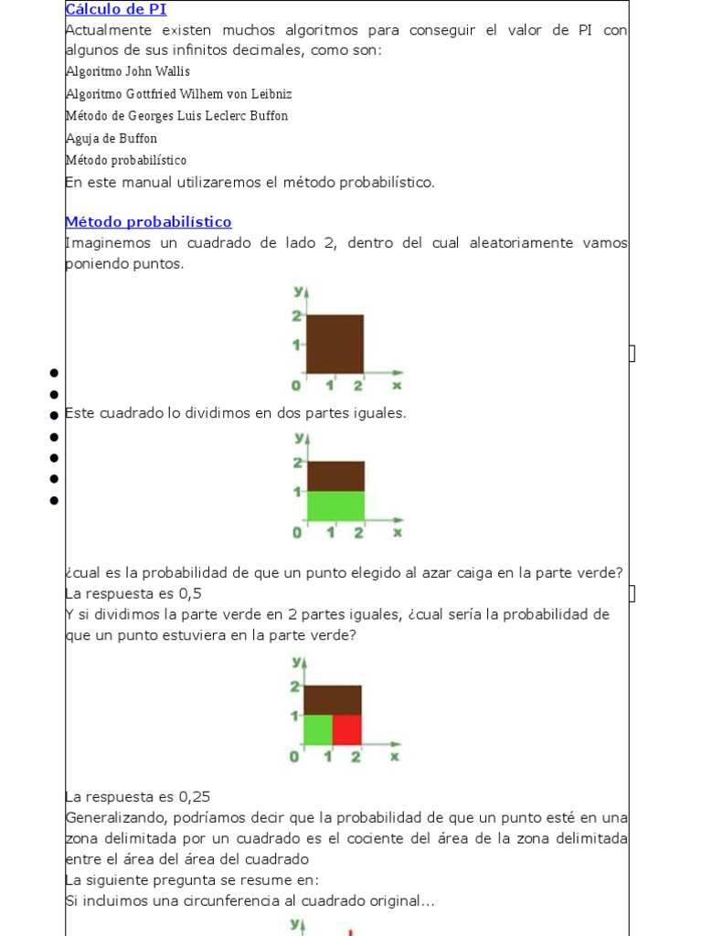 Macros de Excel para Calcular Número Pi | PDF | Pi | Probabilidad