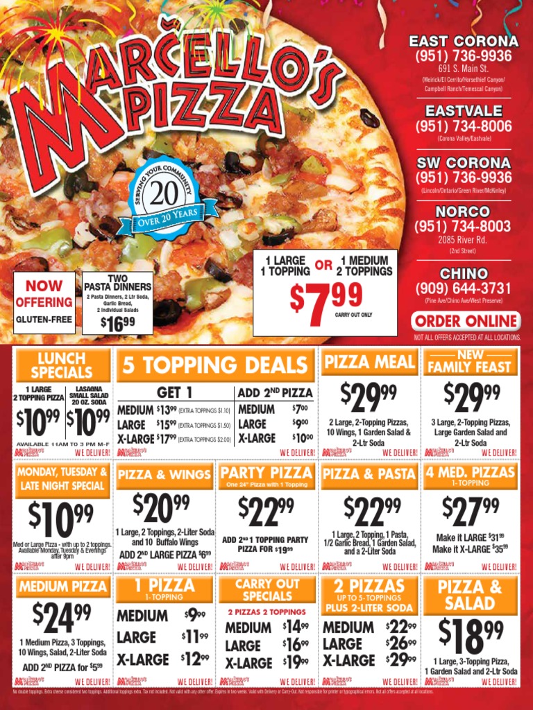 Marcellos Pizza | PDF | Sausage | Barbecue