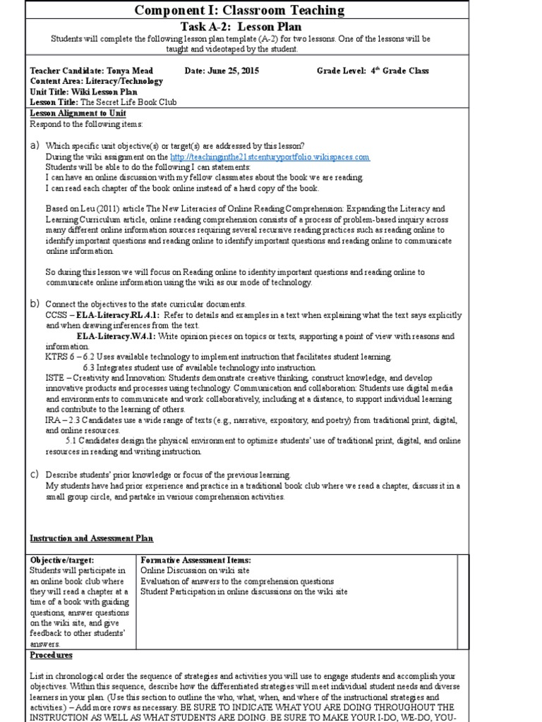wiki-assignment-lesson-plan-reading-comprehension-lesson-plan