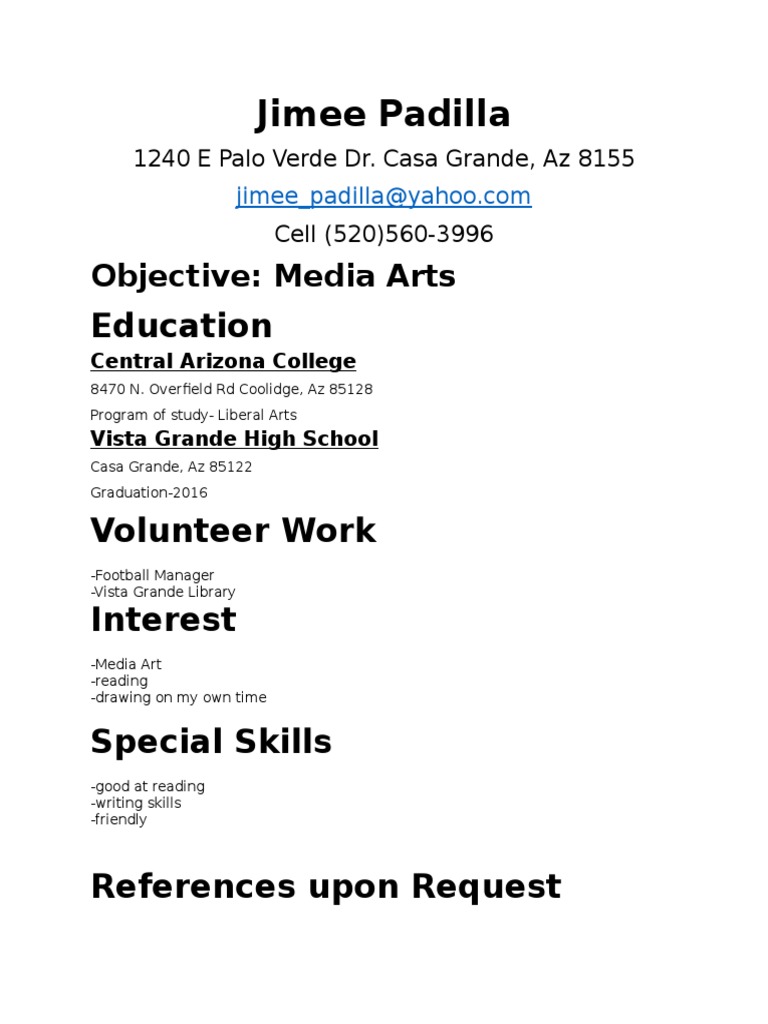 Aspiring Media Arts Enthusiast | PDF