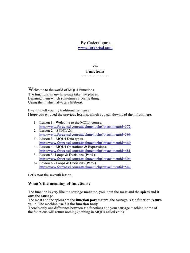 07 Lesson7 - Functions | PDF