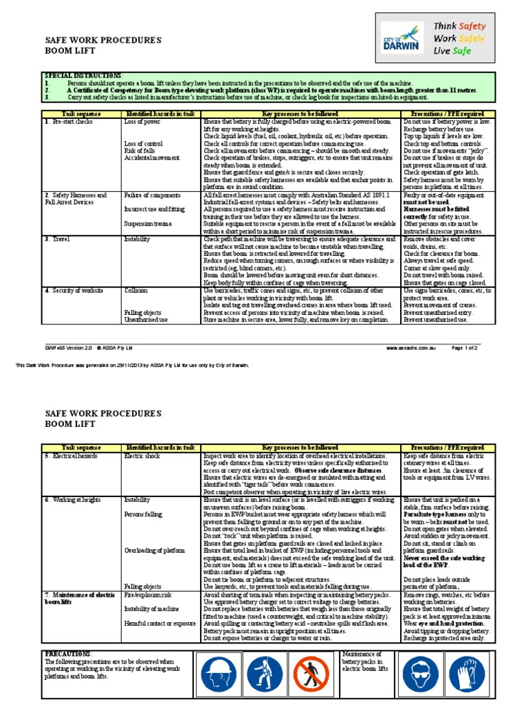Boom Lift.PDF | Elevator | Safety | Free 30-day Trial | Scribd