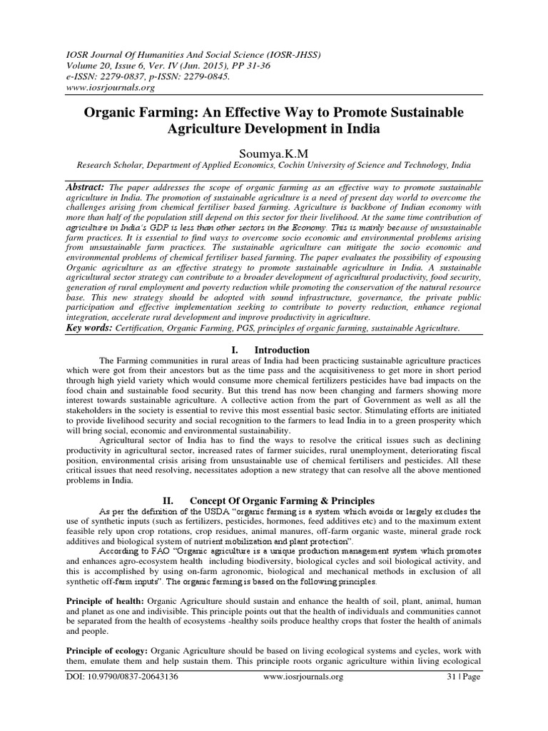 Organic Farming: An Effective Way To Promote Sustainable Agriculture ...