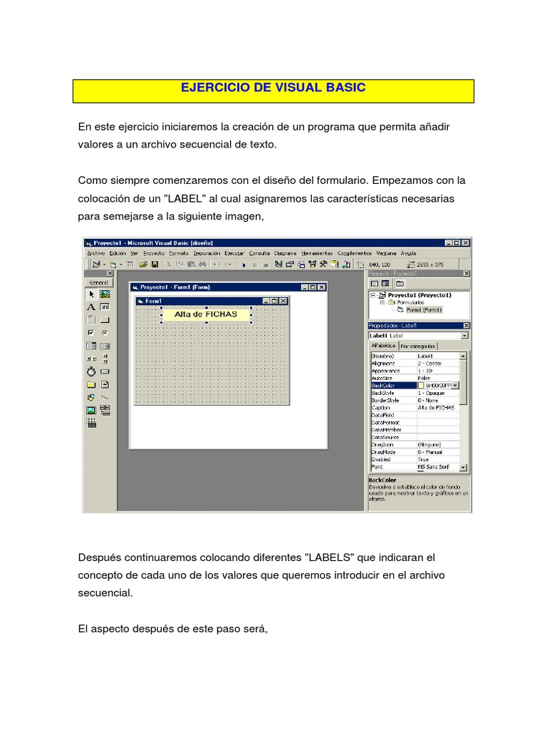 Visual Basic 6 Manual de Practicas | PDF | Programa de computadora | Programación