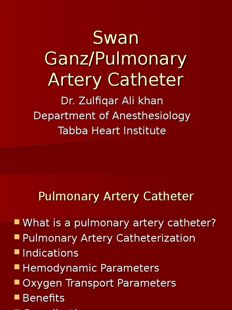Pulmonary Artery Catheter | PDF | Blood Pressure | Atrium (Heart) Pulmonary Artery Catheter | PDF | Blood Pressure | Atrium (Heart)