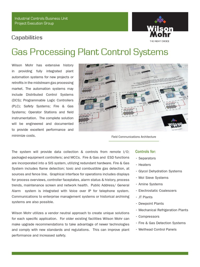 Gas Processing Plant Control Systems | PDF | Programmable Logic ...