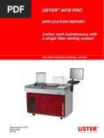 USTER AFIS PRO 2 The Fiber Process Control System | PDF | Spinning ...