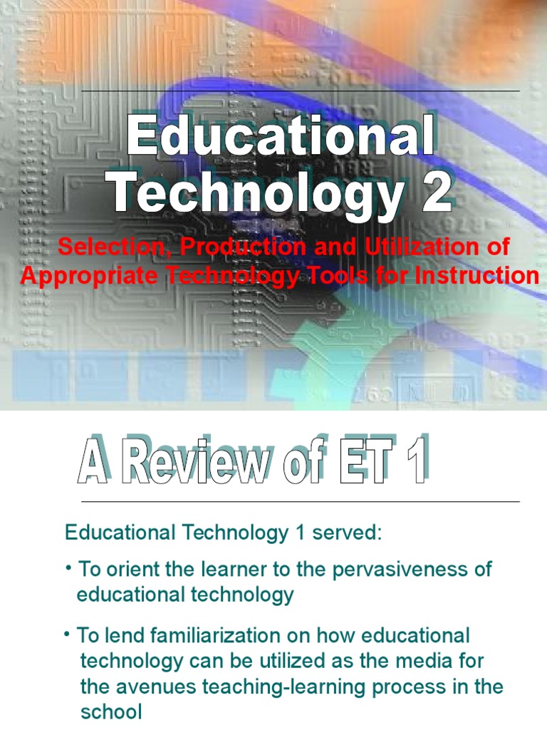 Edtech2 ppt1 | PDF | Educational Technology | Multimedia