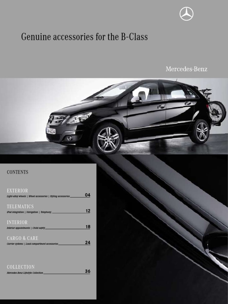 B Class Accessories - W245 | PDF | I Pod | Automobiles