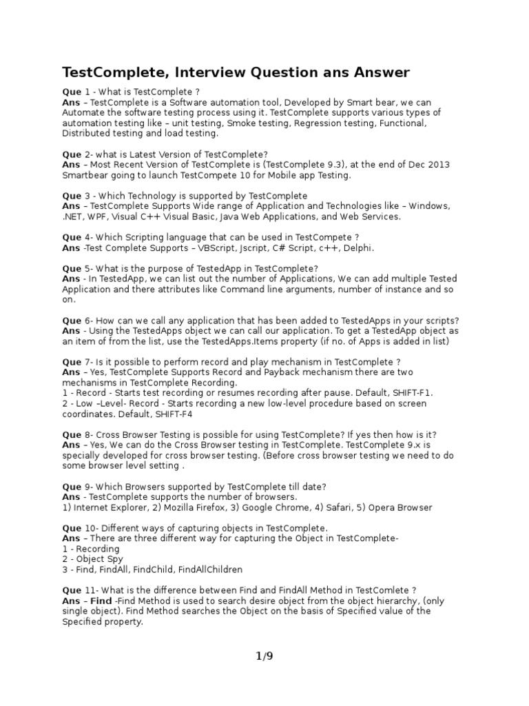 Test Complete | PDF | Software Testing | Scripting Language