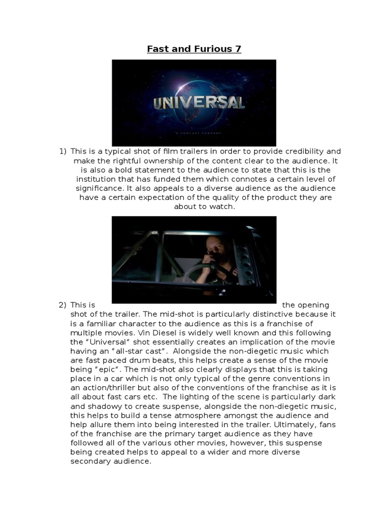 Fast and Furious 7 | PDF | Thriller (Genre) | Genre