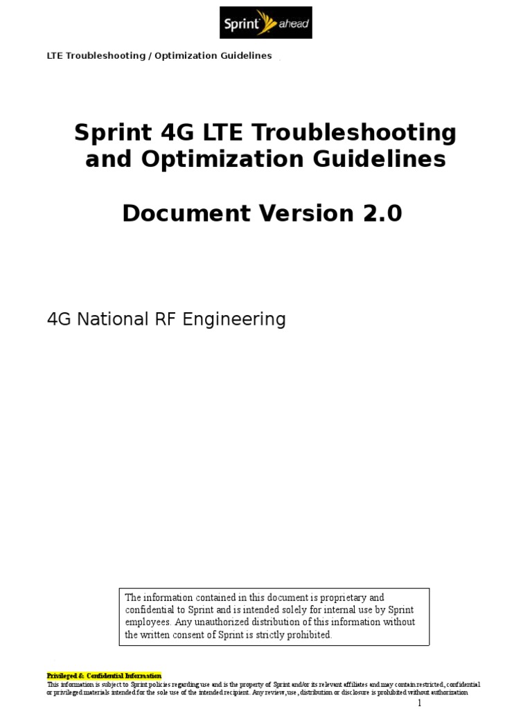 Lte Troubleshooting Download Free Pdf Sprint Corporation Lte Telecommunication
