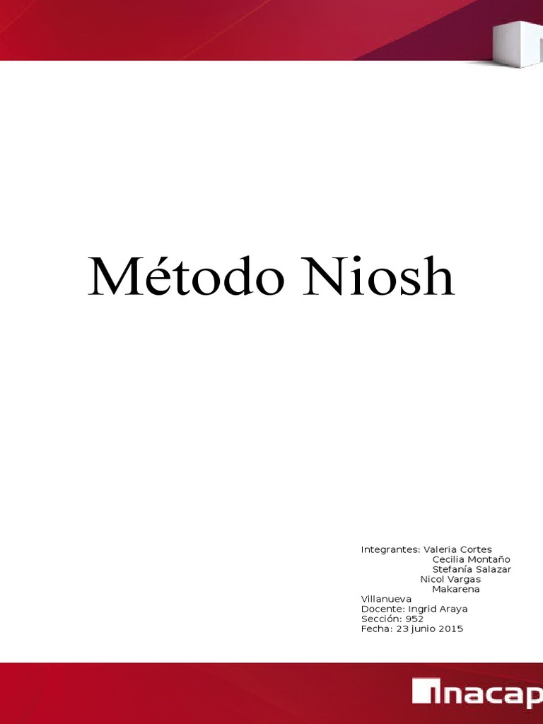 Metodo de Niosh | PDF | Biomecánica | Medición